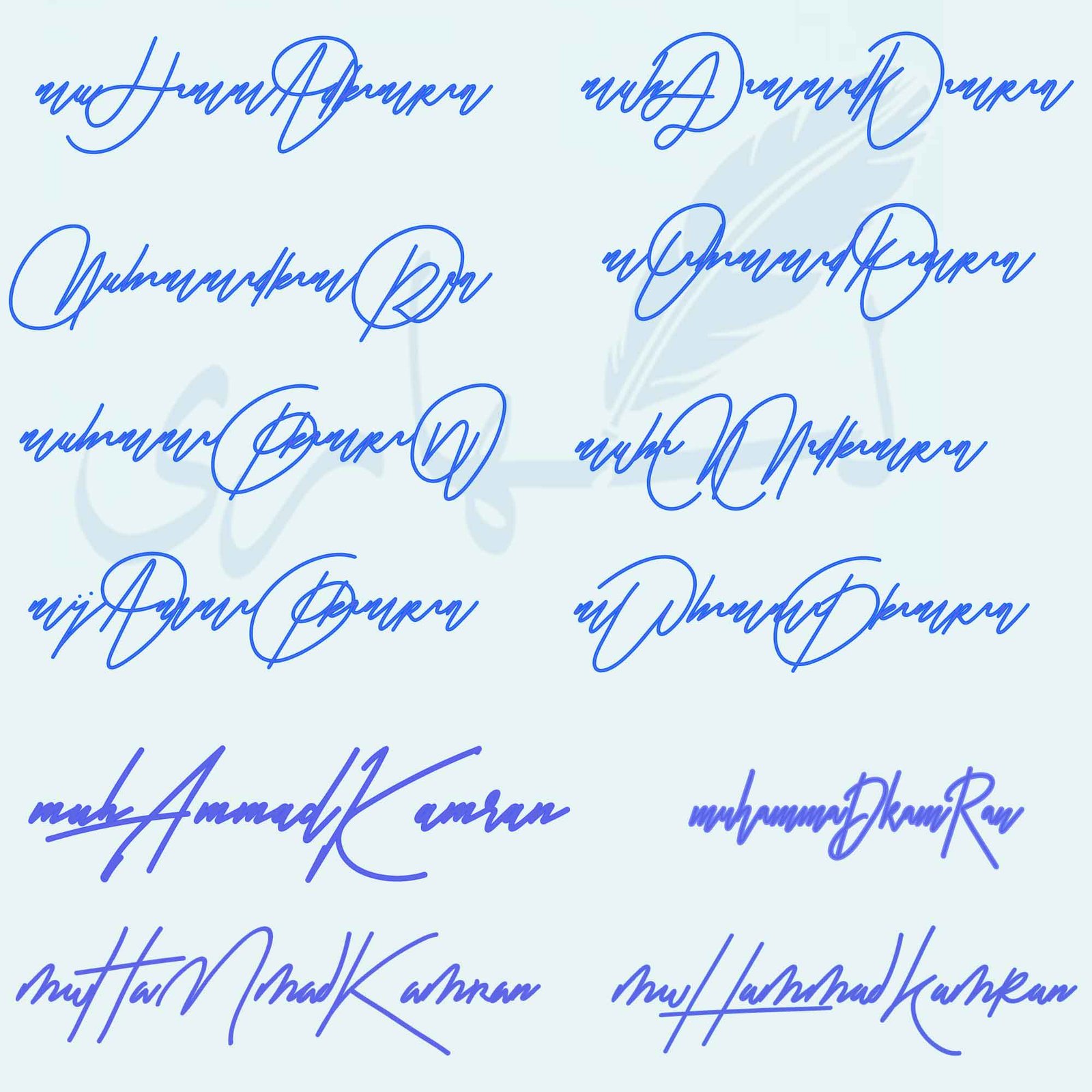 Handwritten Signatures Muhammad Kamran - Likhari Signature